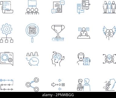 Ambition and aspiration line icons collection. Drive, Goal, Vision ...