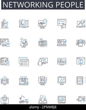 Creating partnerships line icons collection. Collaboration, Alliance ...