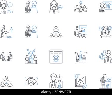 Migration line icons collection. Relocation, Immigration, Emigration ...