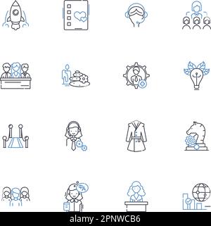 Women's advocacy line icons collection. Empowerment, Equality ...