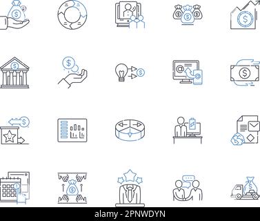 Supremacy line icons collection. Dominance, Power, Authority, Command ...