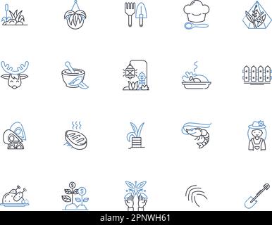 Soil conservation line icons collection. Erosion, Composting, Terrace ...