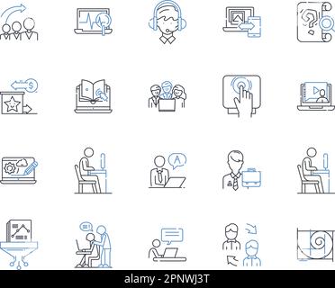 Rapport line icons collection. Connection, Trust, Bonding, Harmony ...