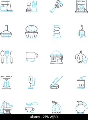 Brew house linear icons set. Craft, Beer, Brewing, Hops, Malt ...