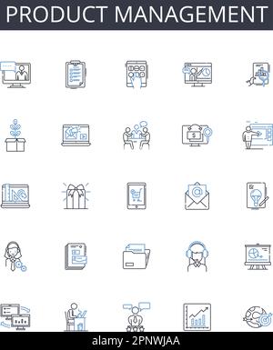 Operations team line icons collection. Efficiency, Coordination ...