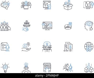 Standards line icons collection. Criteria, Norms, Benchmarks, Guidelines, Protocols, Measures ...