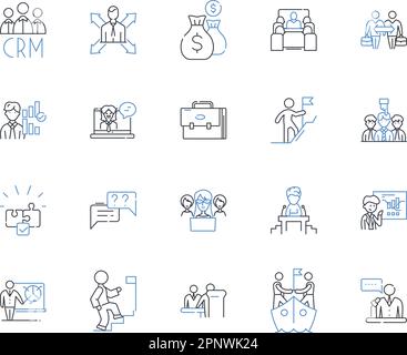 Supervisor line icons collection. Management, Leadership, Direction, Coordination, Authority ...