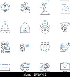 Brand awareness line icons collection. Recognition, Exposure ...