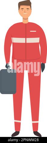 Racing crew. Cartoon pit stop team in yellow uniform working on race ...