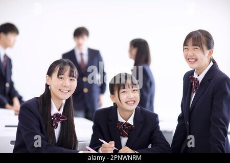 High school students who spend their vacation time Stock Photo - Alamy