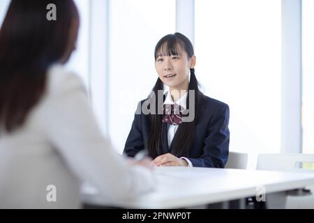 High school students having an interview Stock Photo - Alamy