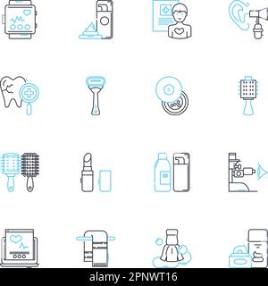 Bold and daring linear icons set. Courageous, Fearless, Adventurous ...