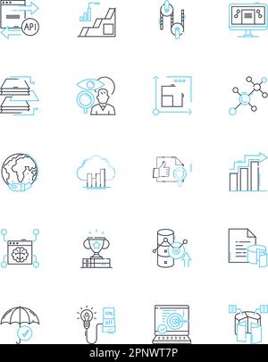 Scrutiny linear icons set. Examination, Analysis, Inspection, Oversight ...