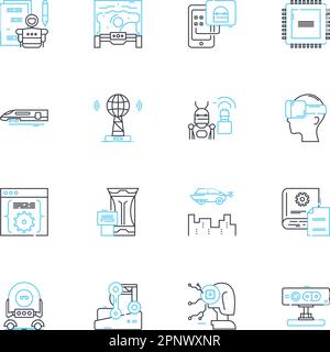 Habitat system linear icons set. Ecosystem, Biosphere, Habitat ...