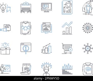 Architecture line icons collection. Mapping, Topography, Geospatial ...