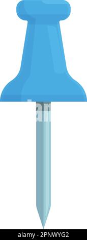 Plastic push pin icon cartoon vector. Paper board. School tack. Plastic ...
