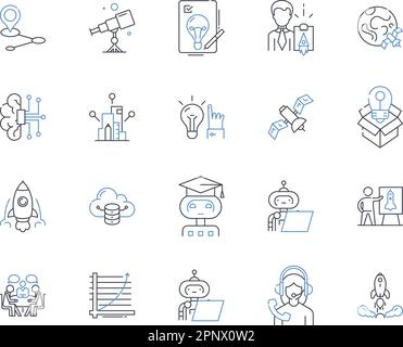 Forward-thinking line icons collection. Innovative, Futuristic ...