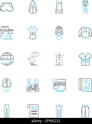 Shipping and handling linear icons set. Carrier, Freight, Packaging ...