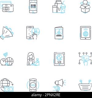 Sleeping dozing linear icons set. Slumber, Snooze, Doze, Nod, Rest ...