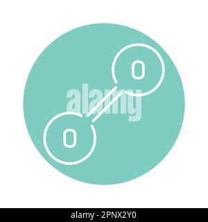 Oxygen formule color line icon. Pictogram for web page, mobile app ...
