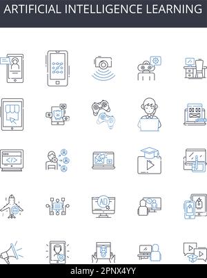 hybrid learning line icons collection. Flexibility, Blended ...