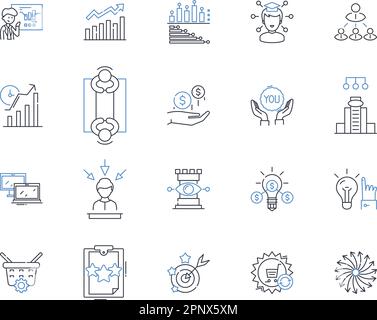 Classifying line icons collection. Grouping, Sorting, Categorizing, Separating, Organizing ...