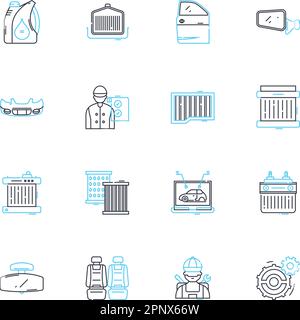car immobilizer icon vector outline illustration Stock Vector Image ...