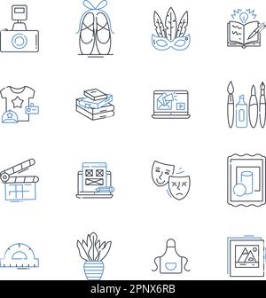 Work proficiency line icons collection. Efficiency, Skills, Competence ...