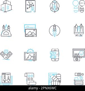 Systematic analysis linear icons set. Methodical, Rigorous ...