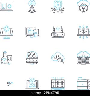 Universal science linear icons set. Cosmos, Cosmology, Physics ...