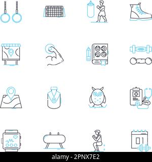 Serene mindset linear icons set. Tranquility, Calmness, Peace, Serenity ...