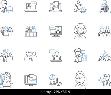 Proofreading line icons collection. Editing, Revision, Accuracy ...