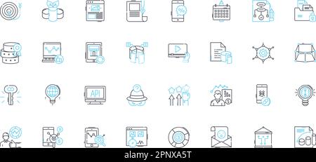 Competitor analysis linear icons set. Competition, Rivals, Comparison ...