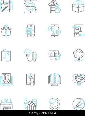 Systematic analysis linear icons set. Methodical, Rigorous ...