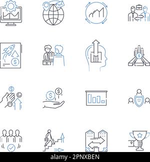 Corporate culture line icons collection. Values, Ethics, Diversity ...