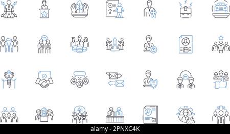 Oversight line icons collection. Supervision, Management, Control ...