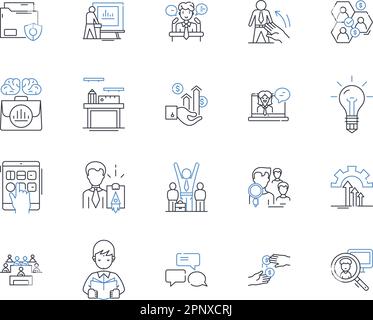 Maturation line icons collection. Growth, Development, Progression ...