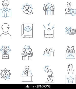 Customs line icons collection. Tariffs, Duties, Imports, Exports ...