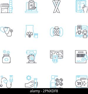 CleanTech linear icons set. Solar, Wind, Hydro, Biomass, Geothermal ...