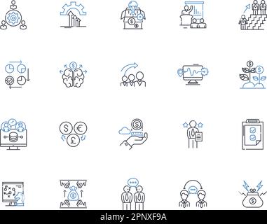 Performance indicators line icons collection. Metrics, Analytical, Measurements, Statistics ...
