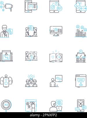 Pop culture linear icons set. Celebrity, Music, Fashion, Film, TV, Art ...