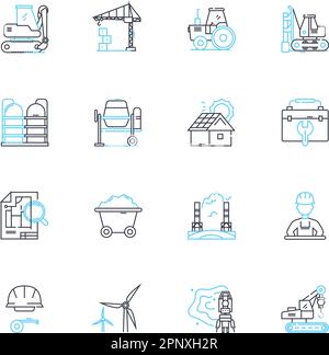 Chemicals line vector icons and signs. Solvents, Compounds, Compounds ...