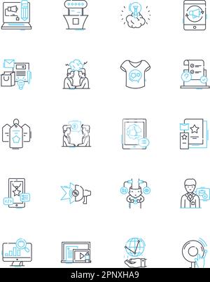 Growth Catalysts linear icons set. Innovation, Technology, Investment ...