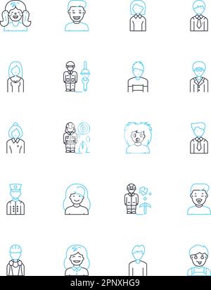 Doubt line vector icons and signs. Hesitation, Misgiving, Dubiety ...