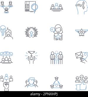 Speaking articulation line icons collection. Diction, Pronunciation, Enunciation, Articulate ...