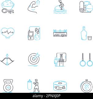 Food intake linear icons set. Nutrition, Diet, Metabolism, Portion ...