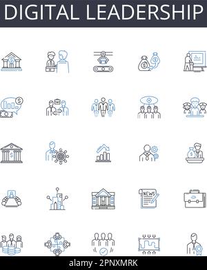 Cyber maturity line icons collection. Security, Risk, Strategy ...