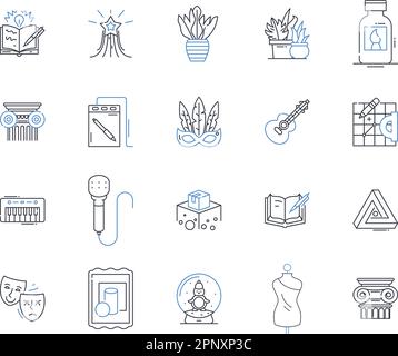 Creative designers line icons collection. Innovators, Visionaries ...