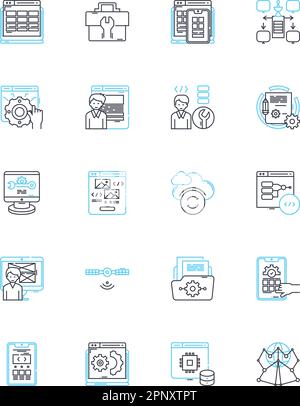 Personal enrichment linear icons set. Growth, Learning, Self ...