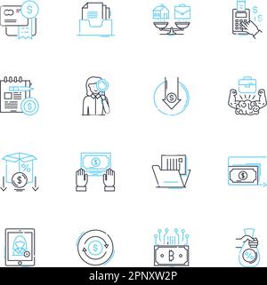 spending limits budget planning line icon vector illustration Stock ...